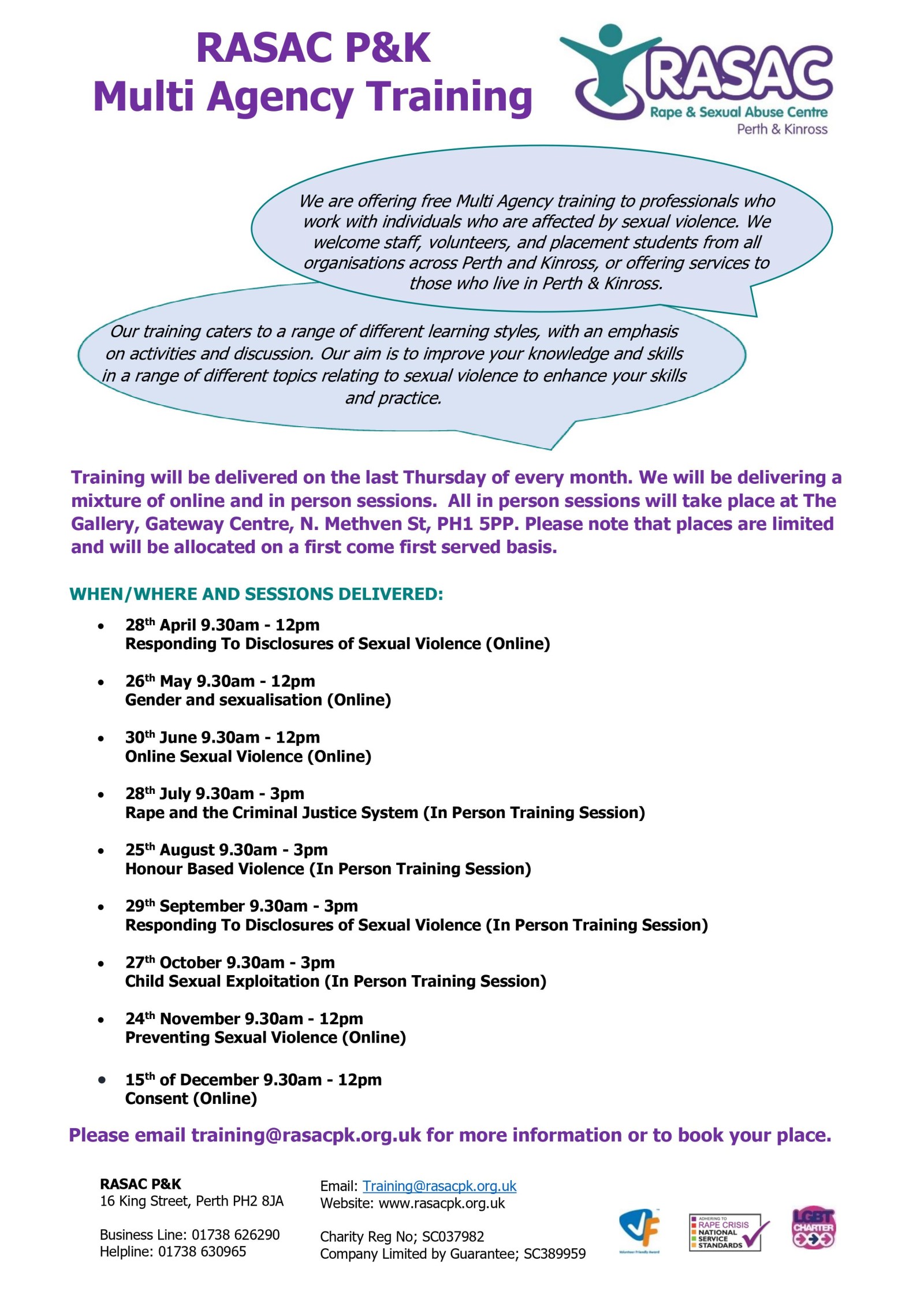 RASAC P&K Multi Agency Training 2022 | Latest News | RASAC Perth & Kinross