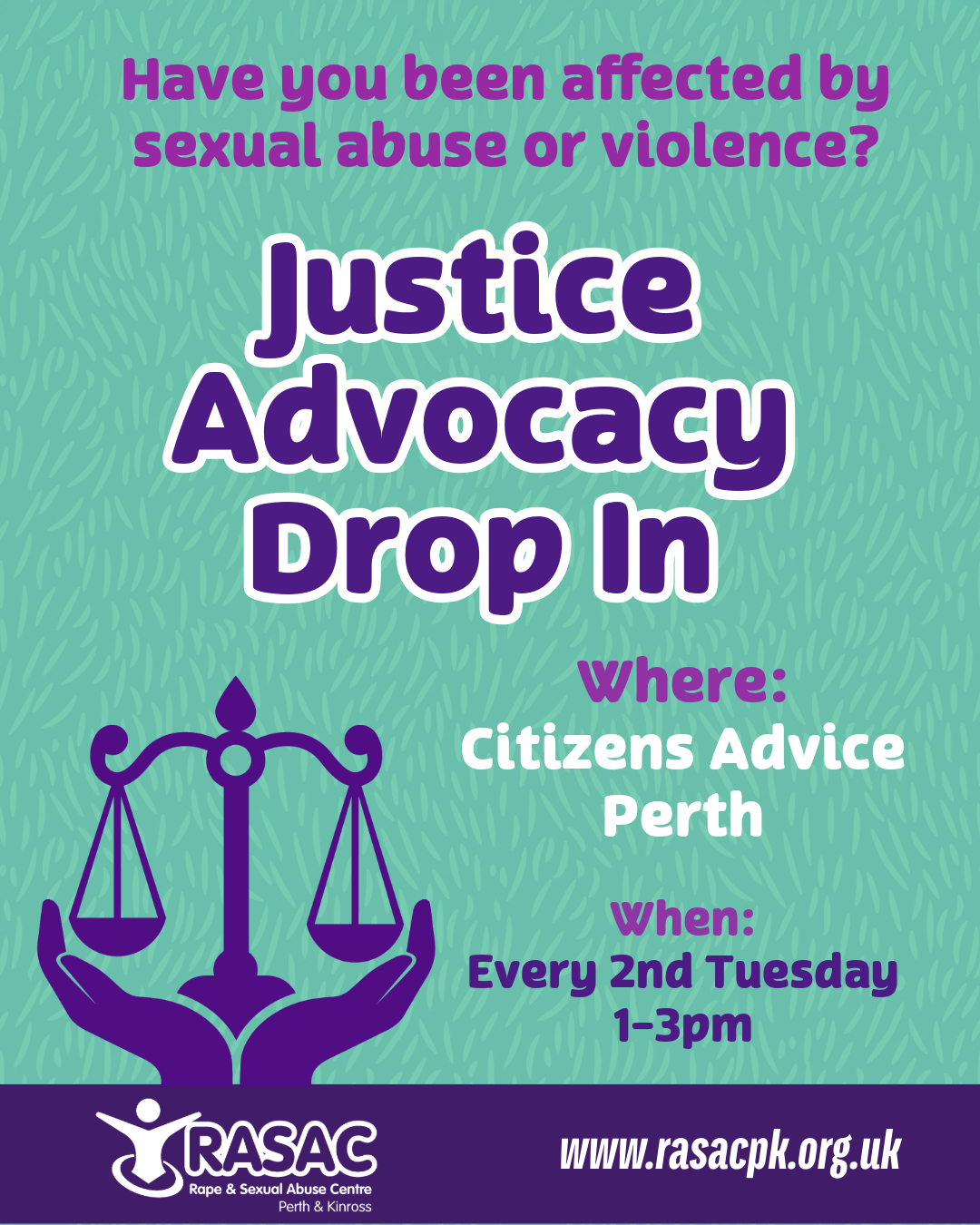 RASAC P&K Justice Advocacy Drop In | Latest News | RASAC Perth & Kinross