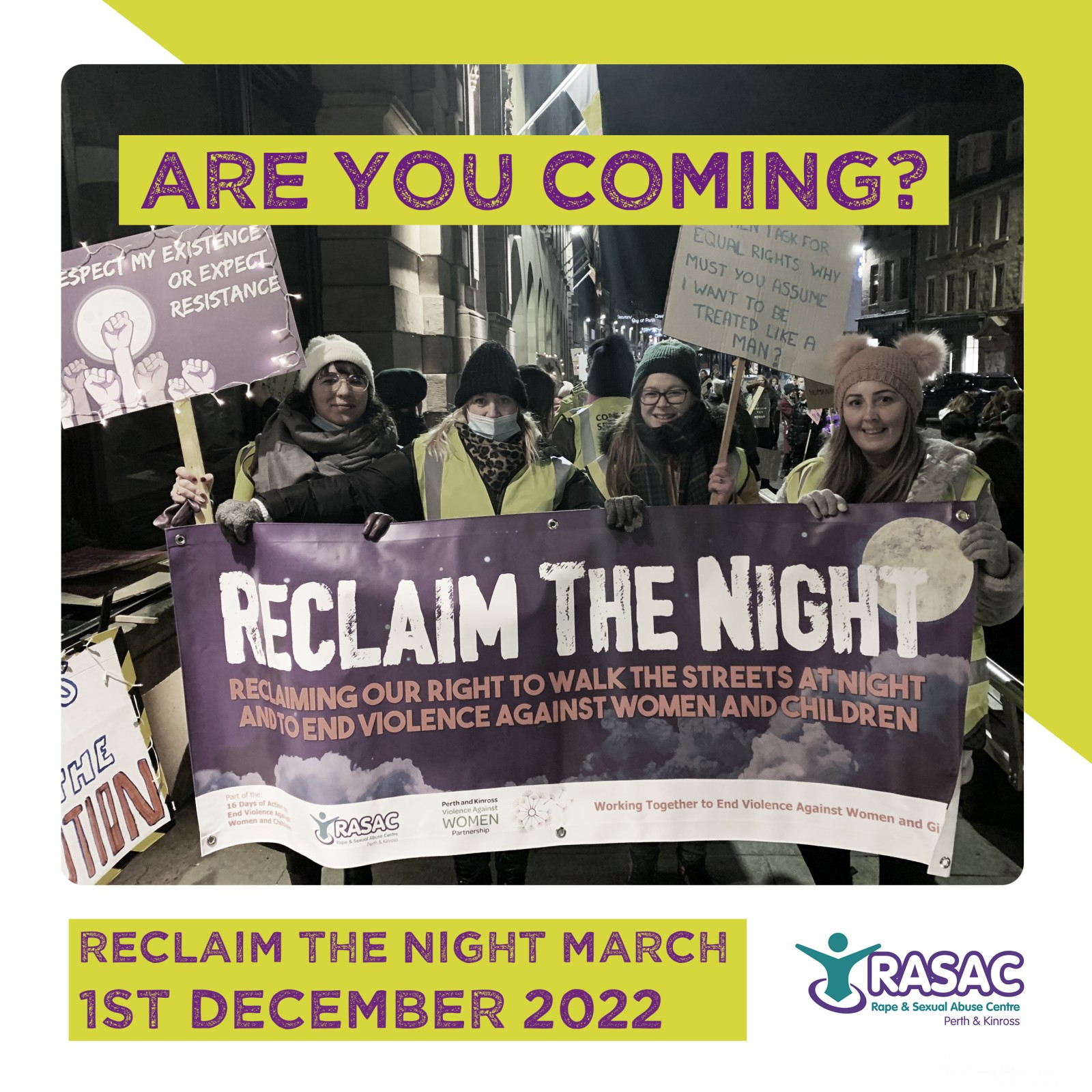 Reclaim the Night March 2022 | Latest News | RASAC Perth & Kinross