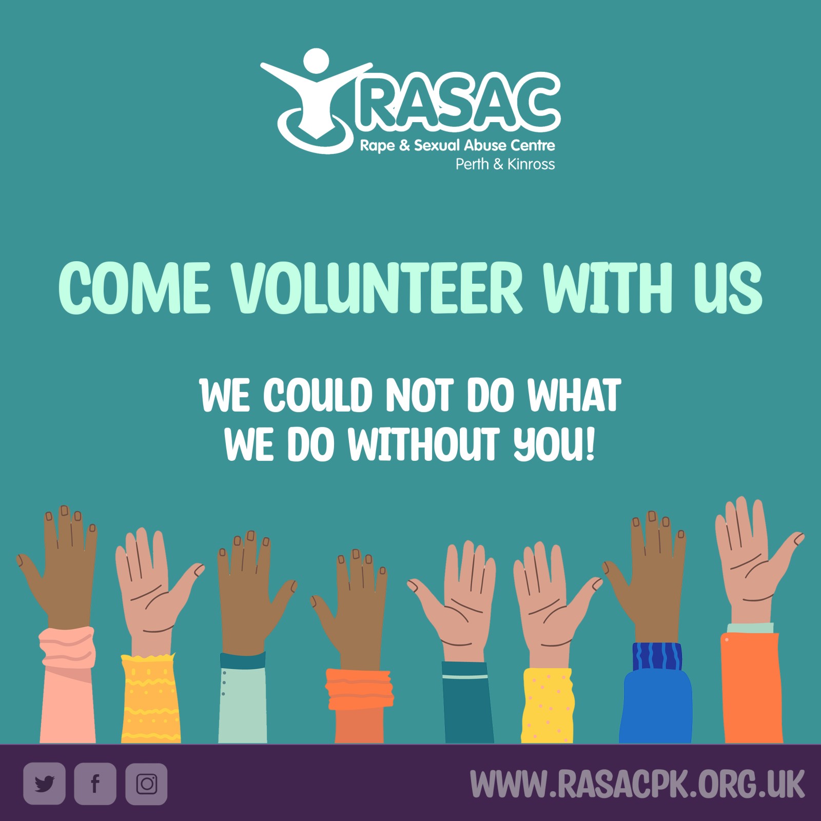 Come Volunteer with us! | Latest News | RASAC Perth & Kinross